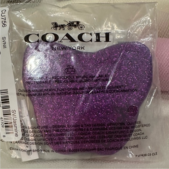 Coach | Accessories | Coach Glitter Butterfly Mirror Nwt | Poshmark